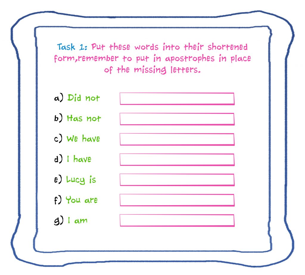 Apostrophes task 1 | Improve Tuition | Tutors | Tuition | Tutoring | Tutor