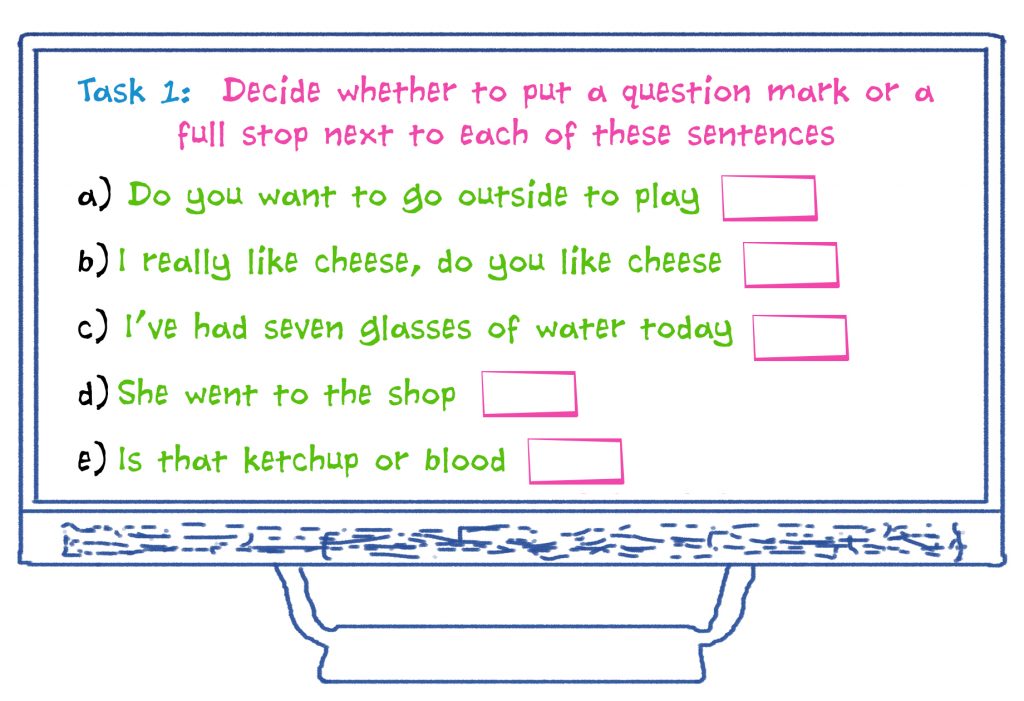 Questions and Question marks task 1 | Improve Tuition | Tutors ...