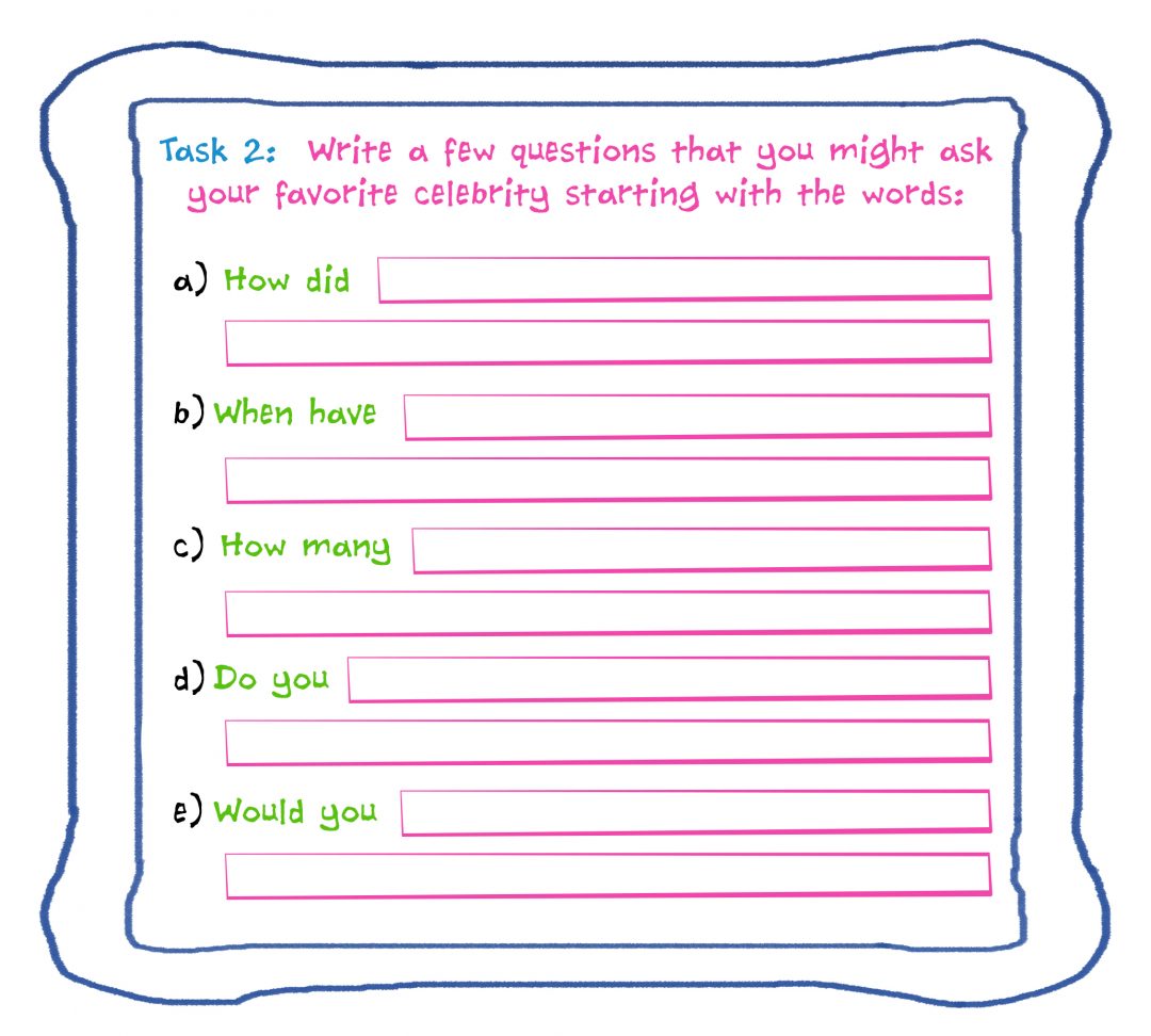 Questions and Question marks task 2 | Improve Tuition | Tutors ...